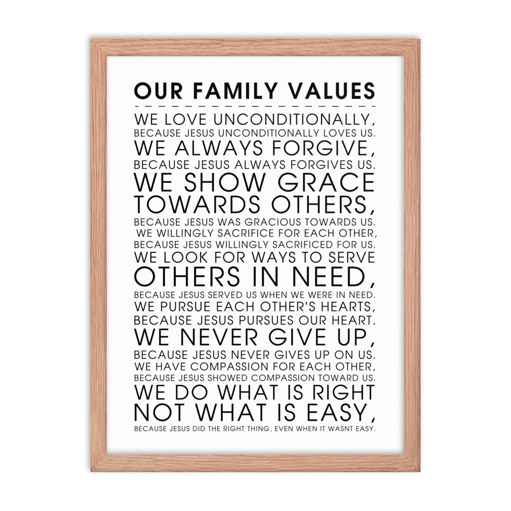 Family Values Poster (Typewriter) – Dad Tired
